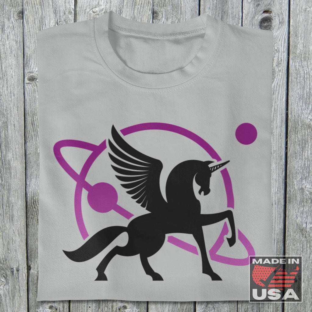 Black Unipeg - Unicorn Pegasus Sci-Fi Unisex T-Shirt - NAB It Designs